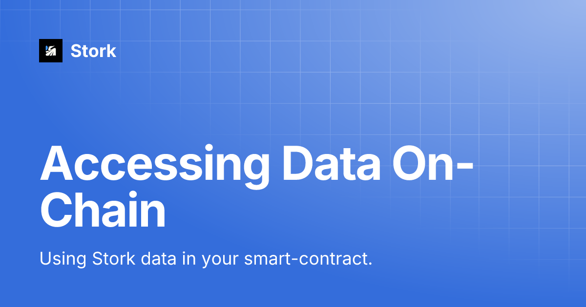 Accessing Data On-Chain | Stork